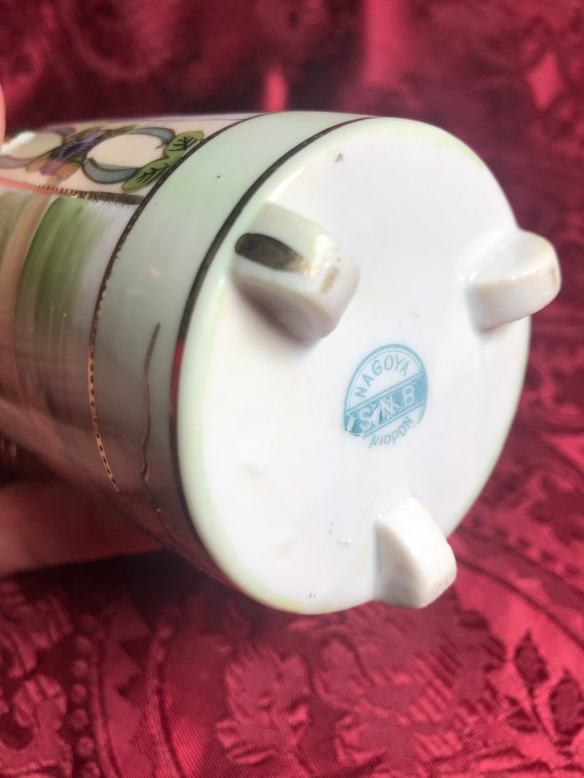 Vintage Japanese Hand Painted Vase Stamped Nagoya SNB | Etsy