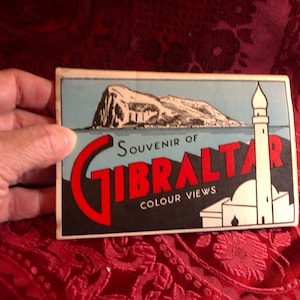 Gibraltar, Souvenir Postcard Booklet Circa 1930's, 6 Colour Postcards ...