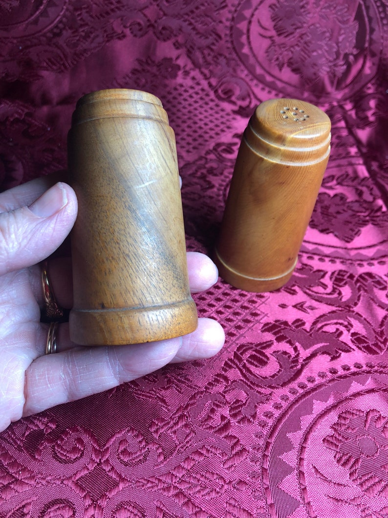 Pair Tasmanian Timber Salt & Pepper Shakers, One in Blackwood, One in ...