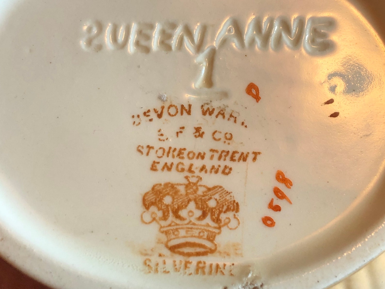Antique Sugar Bowl, Queen Anne, Made by Devon Ware, Stoke on Trent ...