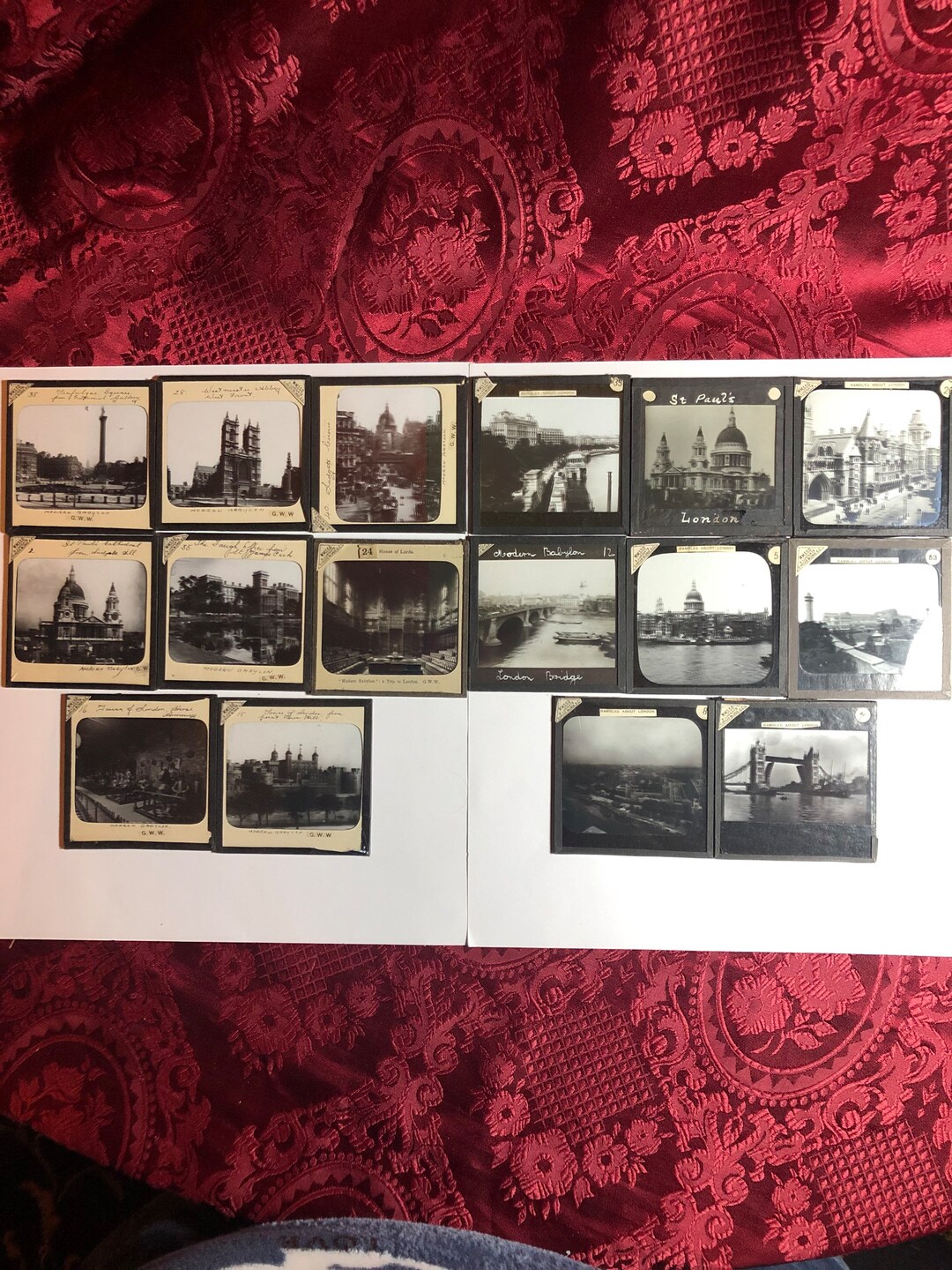 Set of Antique Glass Lantern Slides 19th Century London - Etsy
