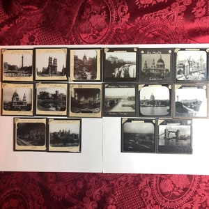 Set of Antique Glass Lantern Slides, 19th Century London Scenes, Early ...