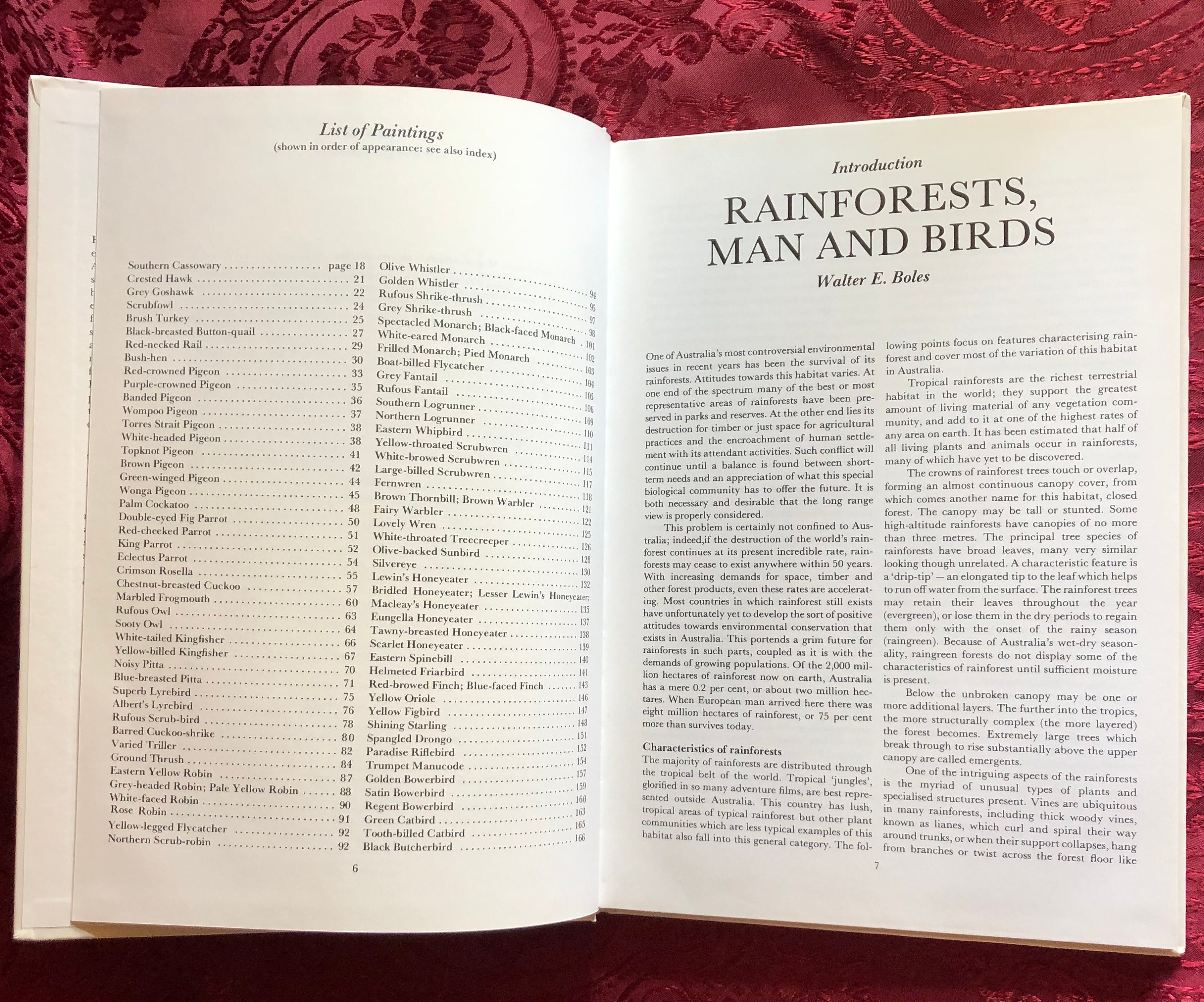 Birds of the Australian Rainforests, A Book by Walter Boles, Paintings ...