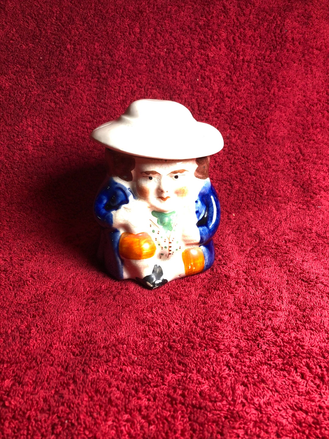 Antique Tobacco Jar, Olde English Toby, Lidded Pot. - Etsy