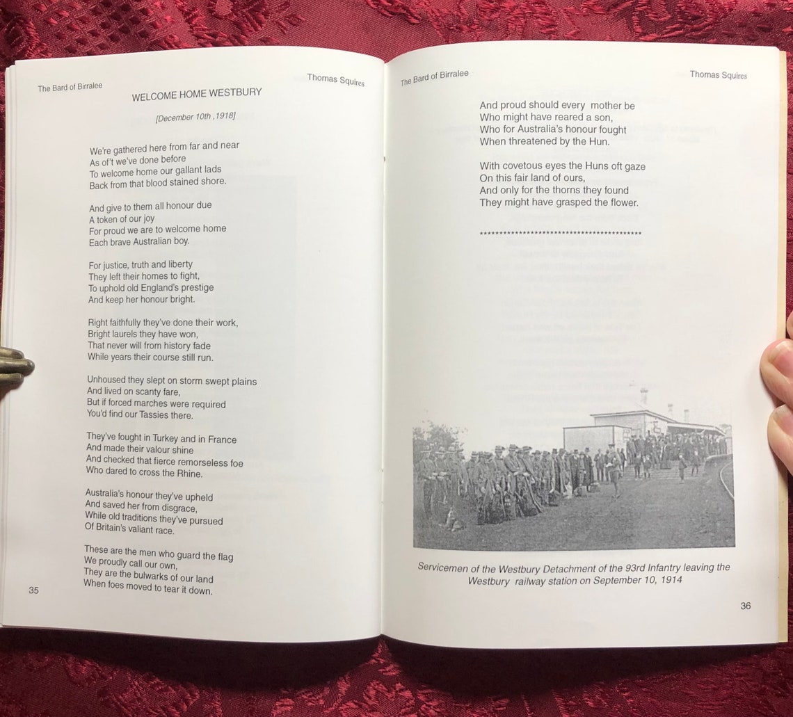 The Bard of Birralee-a Collection of Poems Written by Thomas Squires ...