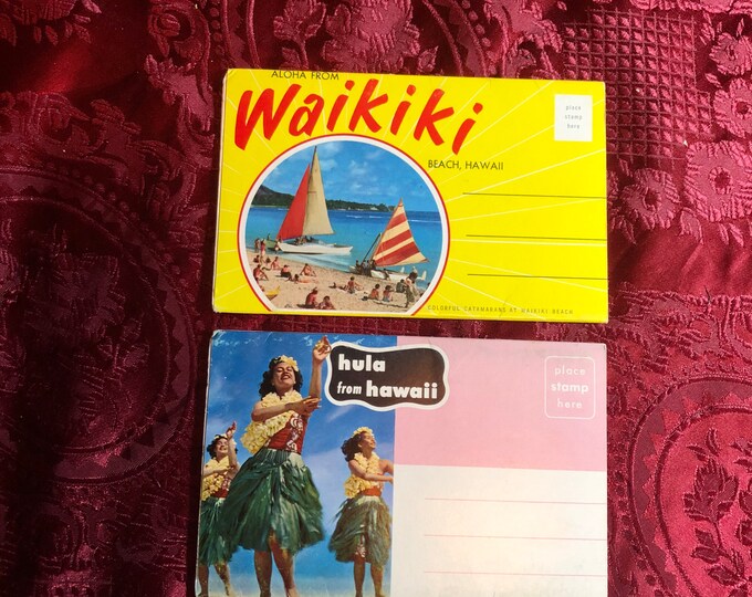 Two Vintage Souvenir Fold-out Photo Booklets From the Hawaiian Islands ...