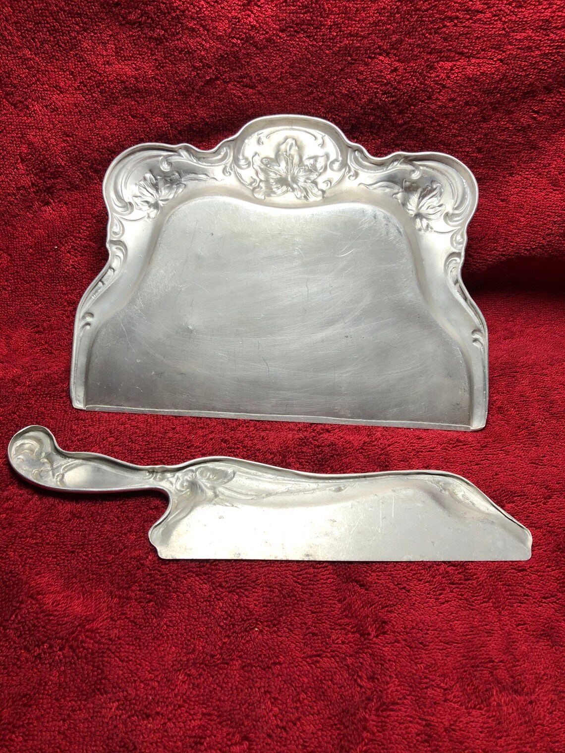 Antique Victorian Crumb Tray Set Aluminium. | Etsy