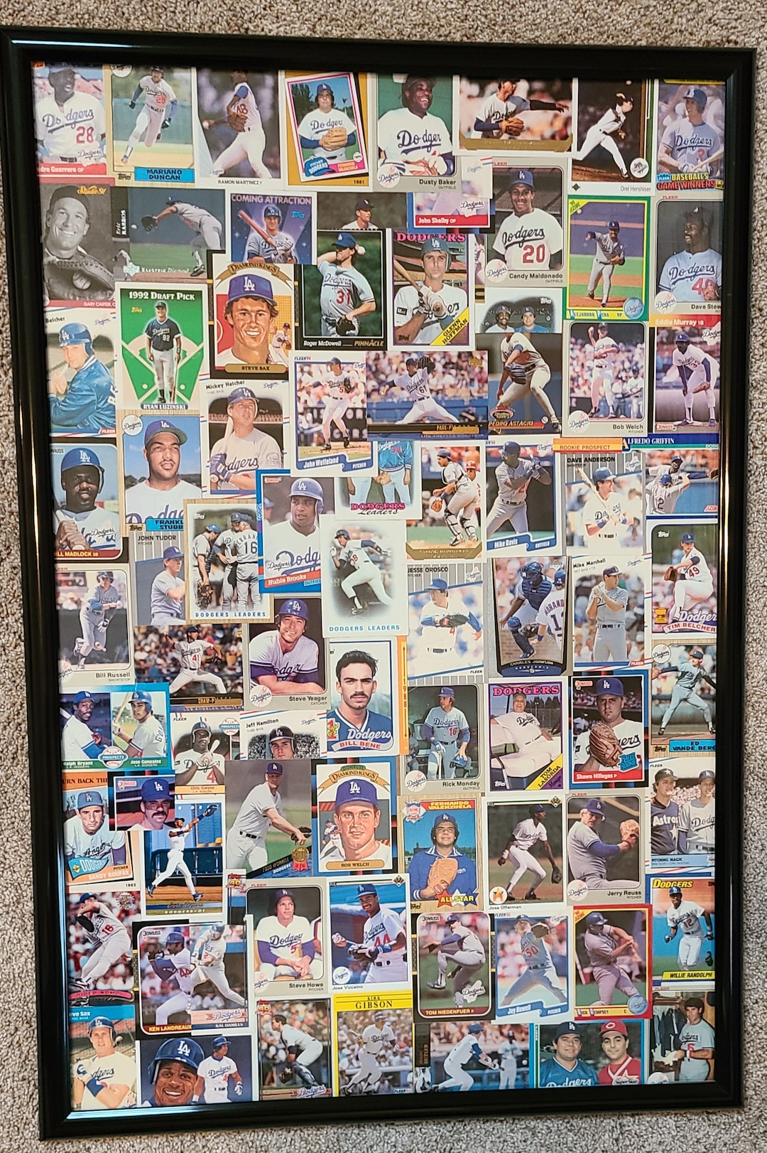 Custom Made Baseball Card Collages Framed, Any MLB Team, Made to Order ...