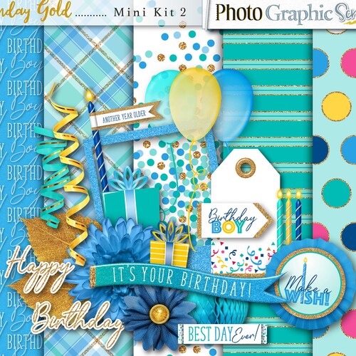 Genuine Boy 12x12 Digital Scrapbook Kit Masculine - Etsy