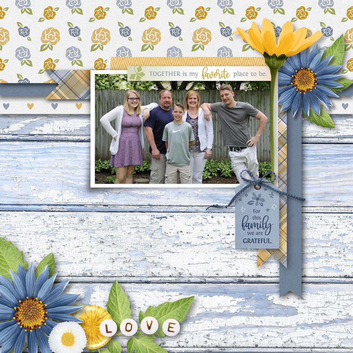 Family Tree Digital Scrapbook Mini Kit, Scrapbook Elements, Digital ...