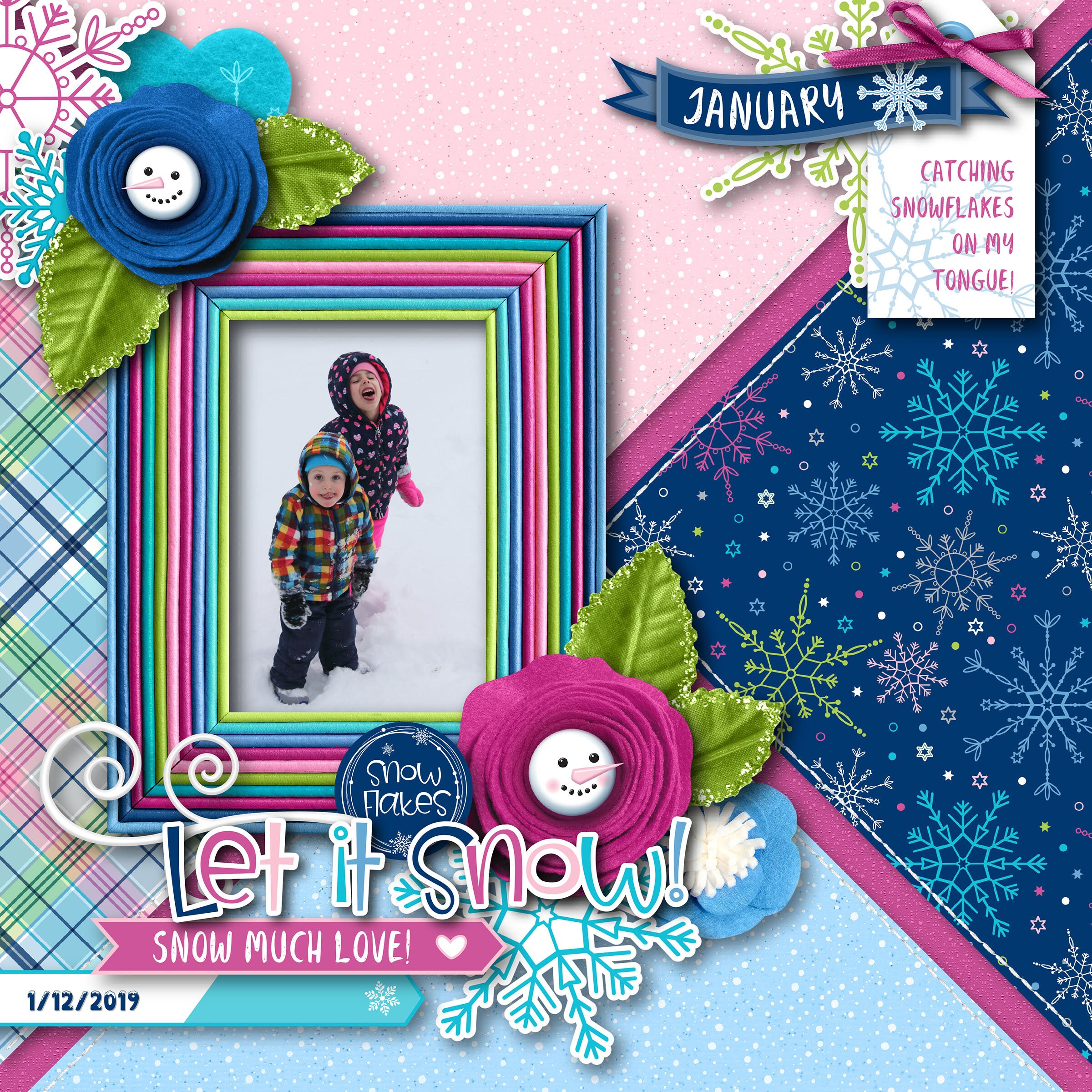 Winter Scrapbook Elements, Winter Clipart, Printable Graphics, Digital ...