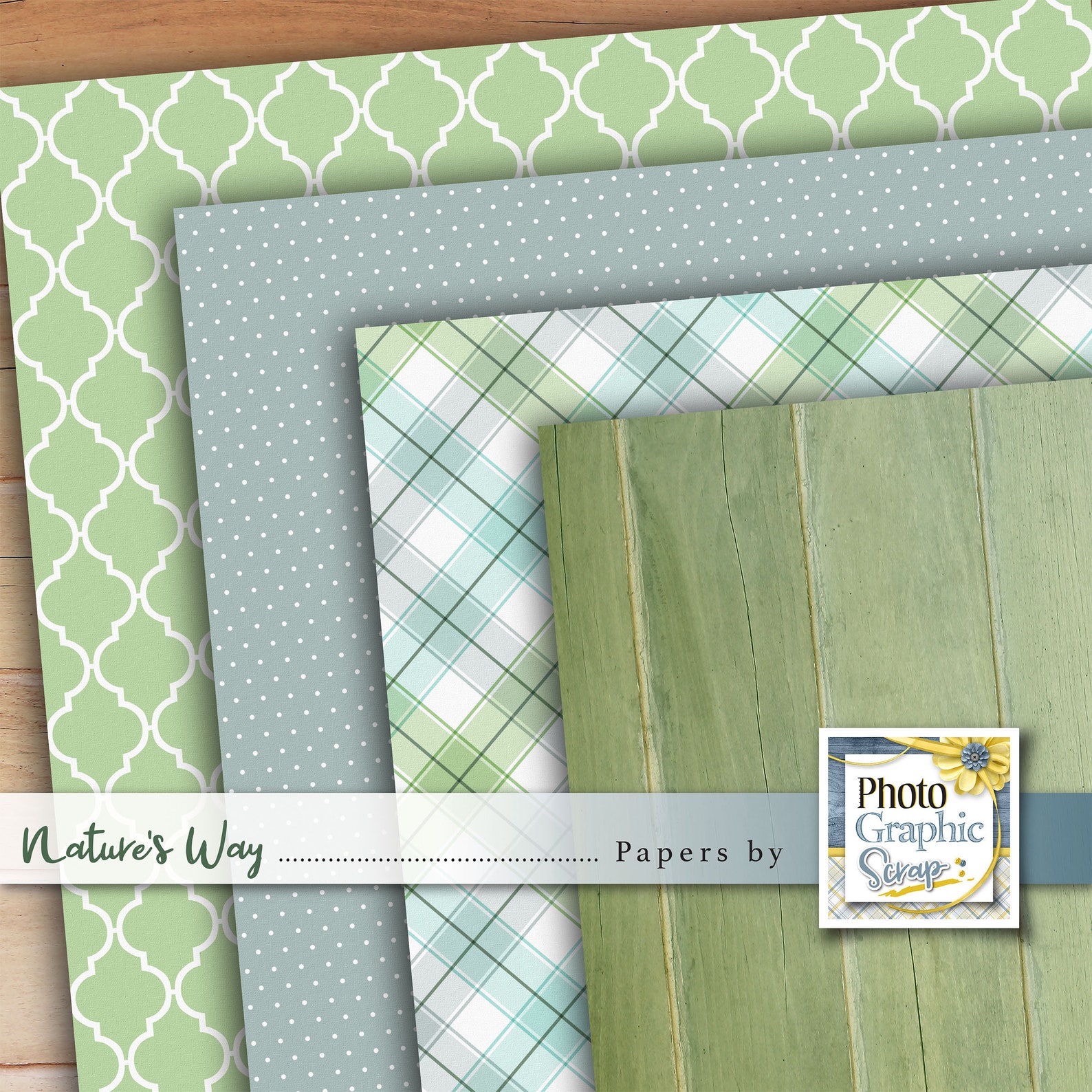 Nature Digital Scrapbook Papers, Printable Papers, Pattern Papers. - Etsy