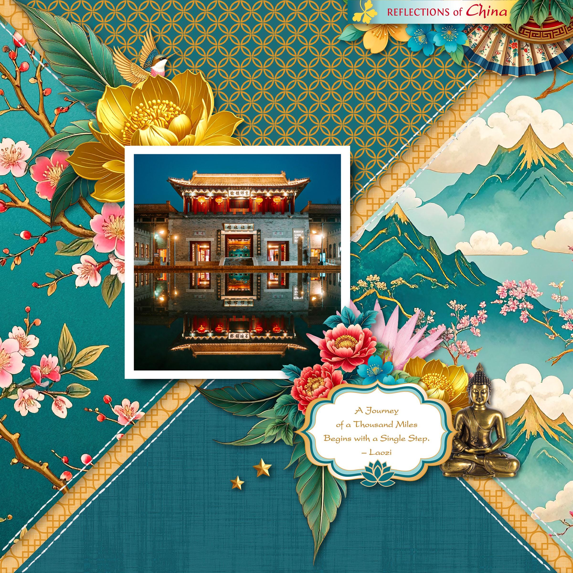 China Travel Scrapbook Kit, Digital Clipart, Scrapbook Elements - Etsy