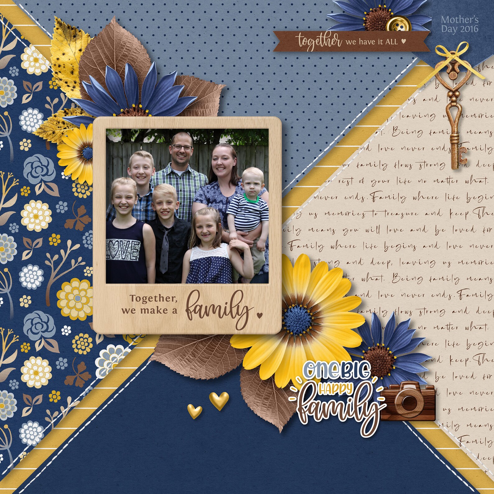 Family Tree Digital Scrapbook Mini Kit, Scrapbook Elements, Digital ...