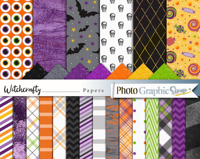 Halloween Digital Scrapbook Elements, Halloween Clipart. - Etsy Canada