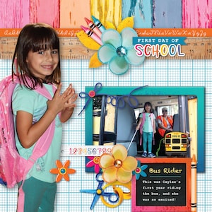 School Digital Scrapbook Elements, School Clipart. - Etsy