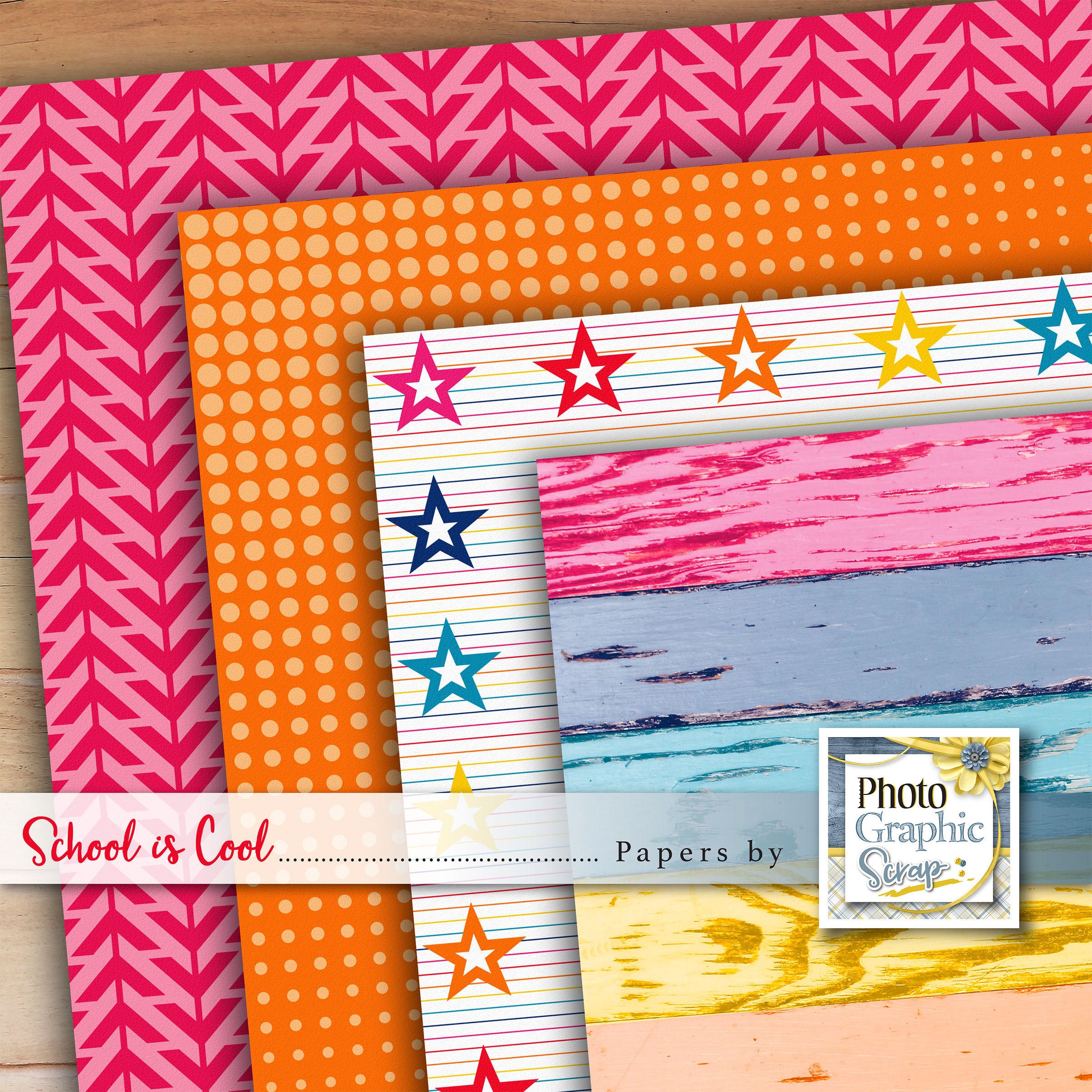 School Digital Scrapbook Papers, Printable Papers, Pattern Papers. - Etsy