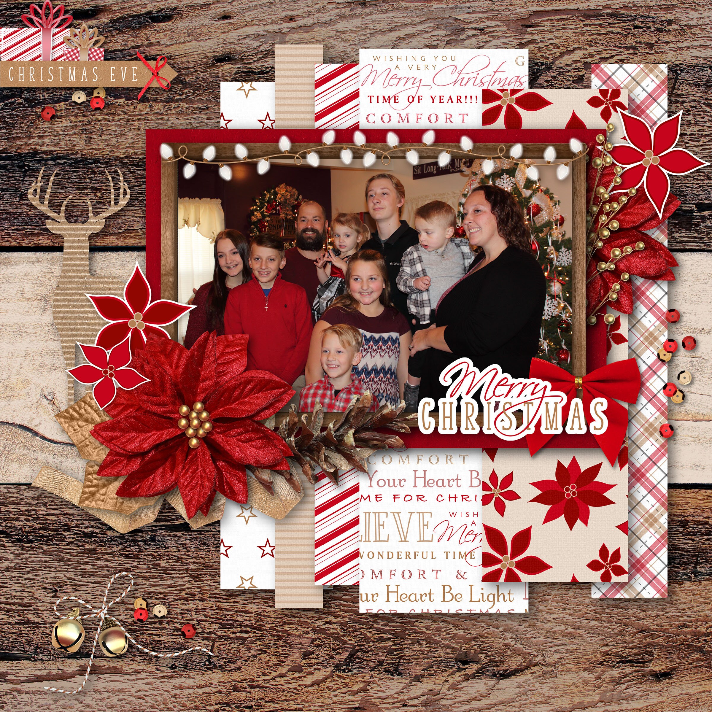 Christmas Digital Scrapbook Elements Christmas Graphics - Etsy