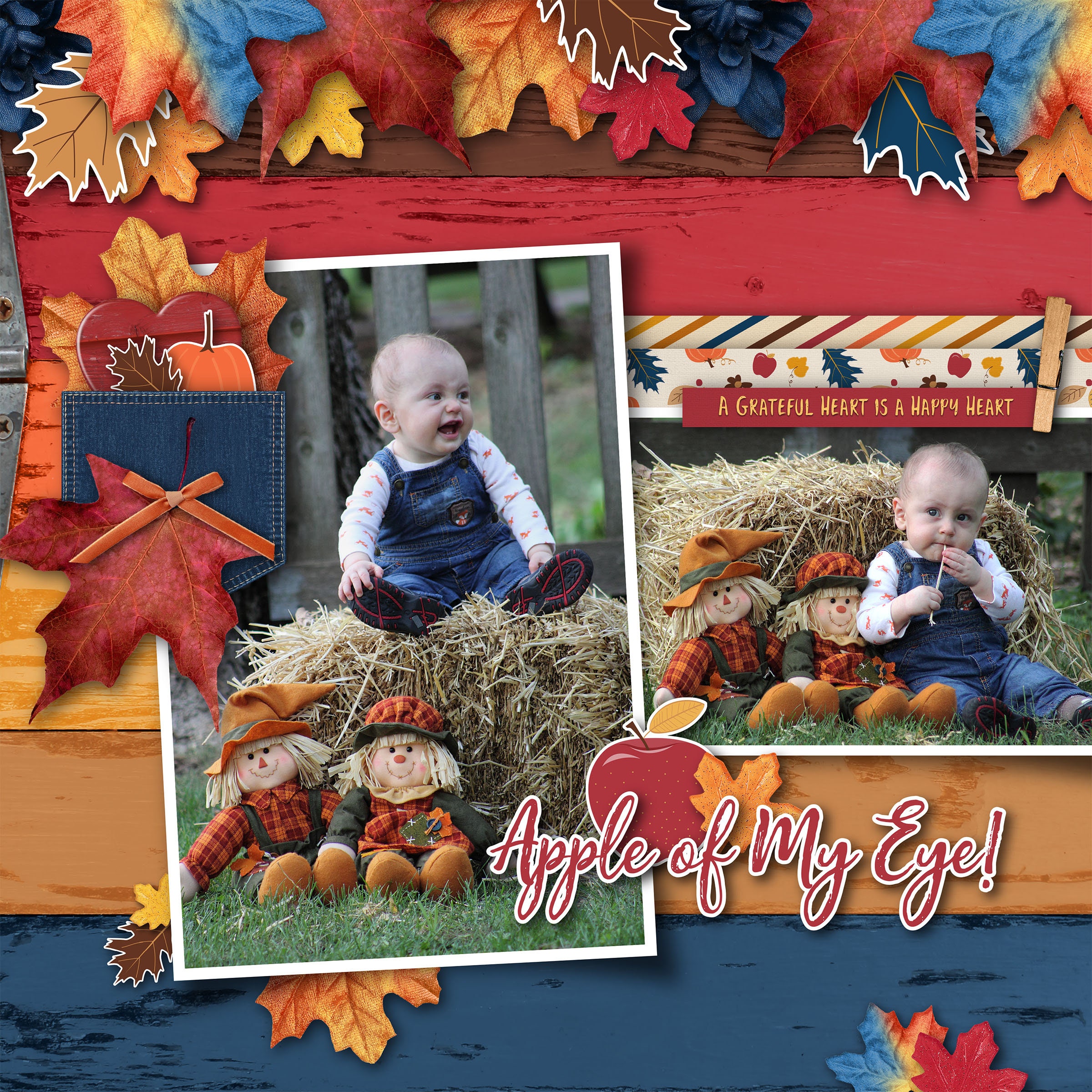 Fall Digital Scrapbook Elements, Fall Clip Art. - Etsy
