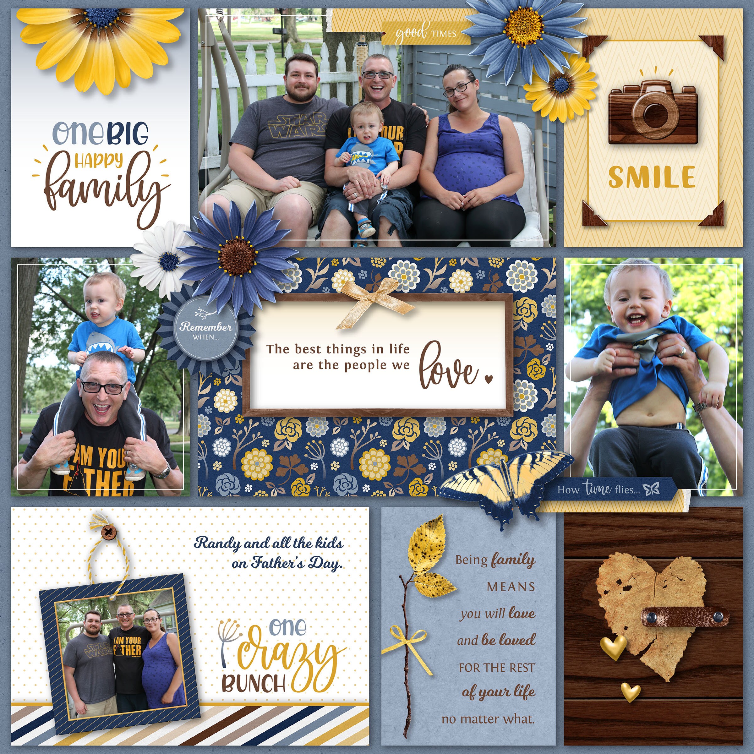 Family Tree Digital Scrapbook Pocket Cards, Family Clipart. - Etsy