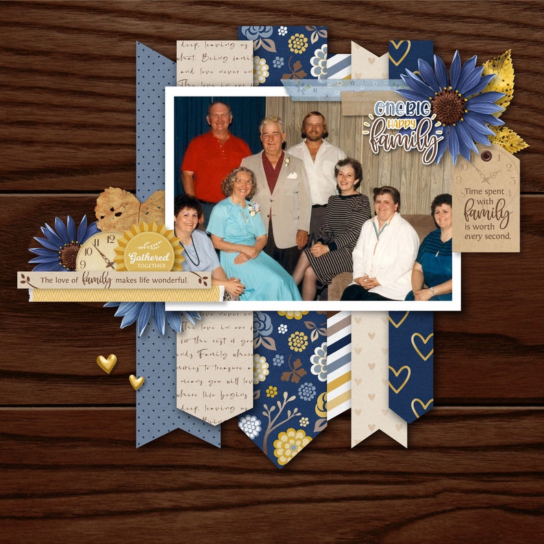 Family Tree Digital Scrapbook Elements Family Tree Art. - Etsy