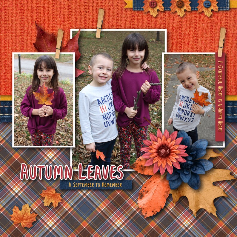 Fall Digital Scrapbook Elements, Fall Clip Art. - Etsy