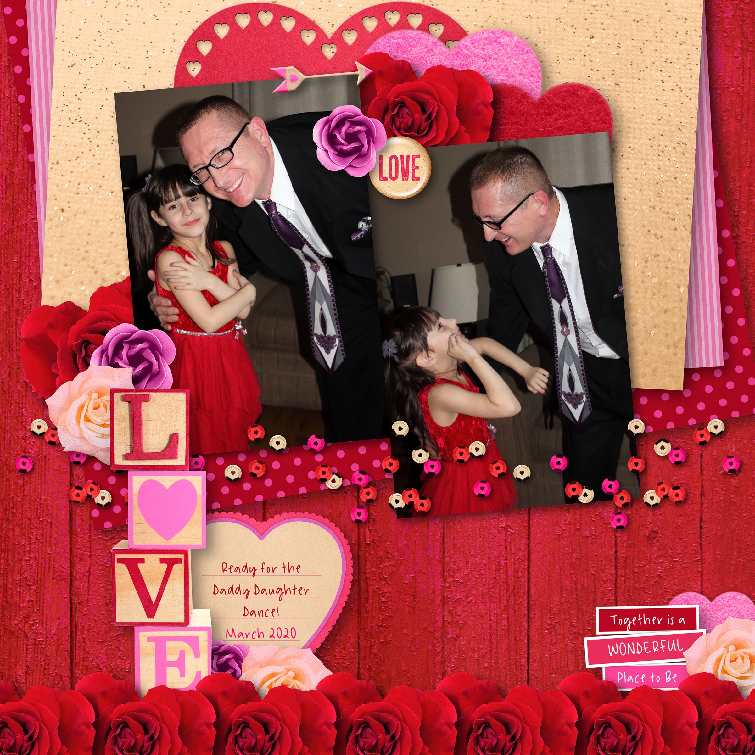 Valentine Digital Scrapbook Elements, Valentine Clipart. - Etsy