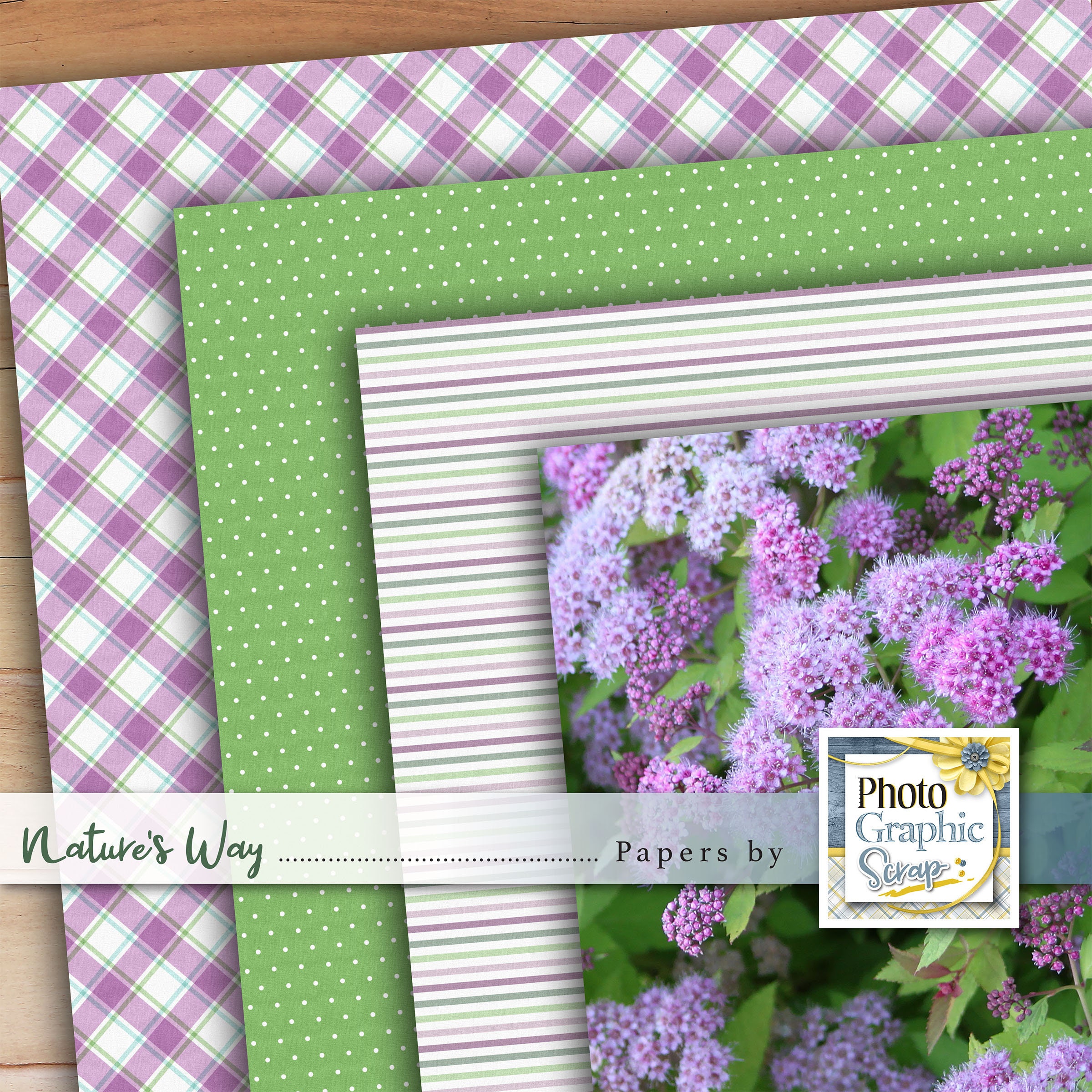 Nature Digital Scrapbook Papers, Printable Papers, Pattern Papers. - Etsy