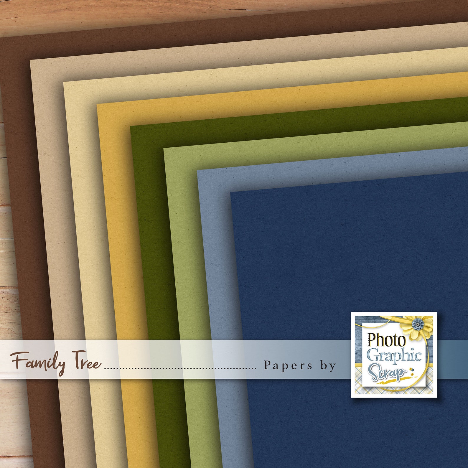 Family Tree Digital Scrapbook Papers, Printable Papers, Pattern Papers ...