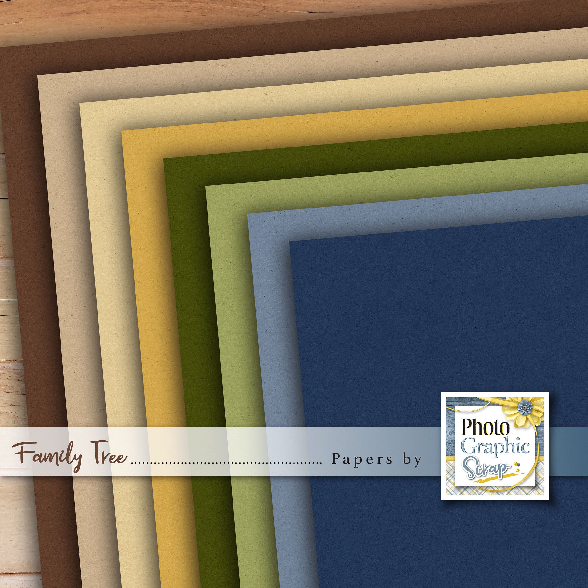 Family Tree Digital Scrapbook Papers, Printable Papers, Pattern Papers ...