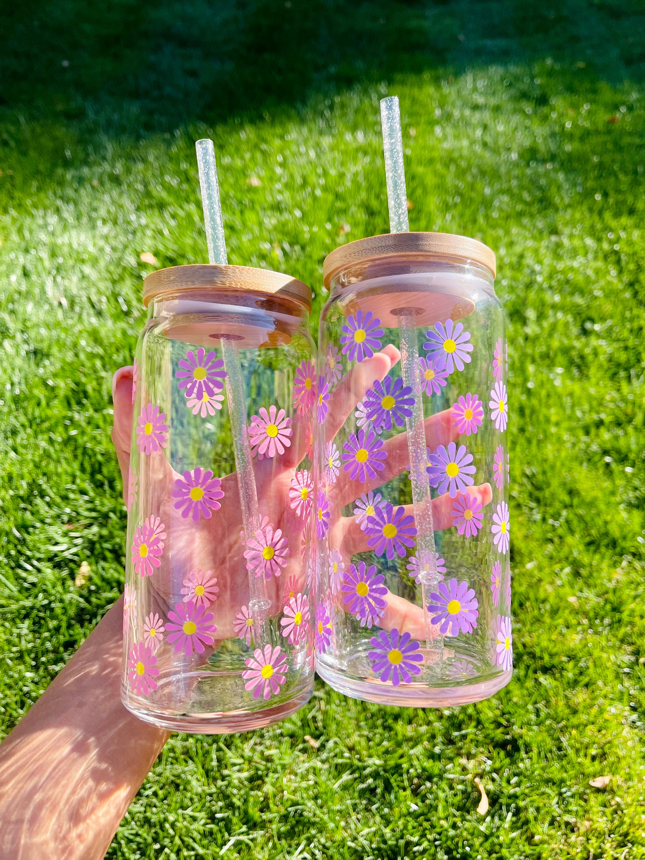 Daisy Beer Glass Can I Glass Coffee Cup I Soda Glass Can I - Etsy