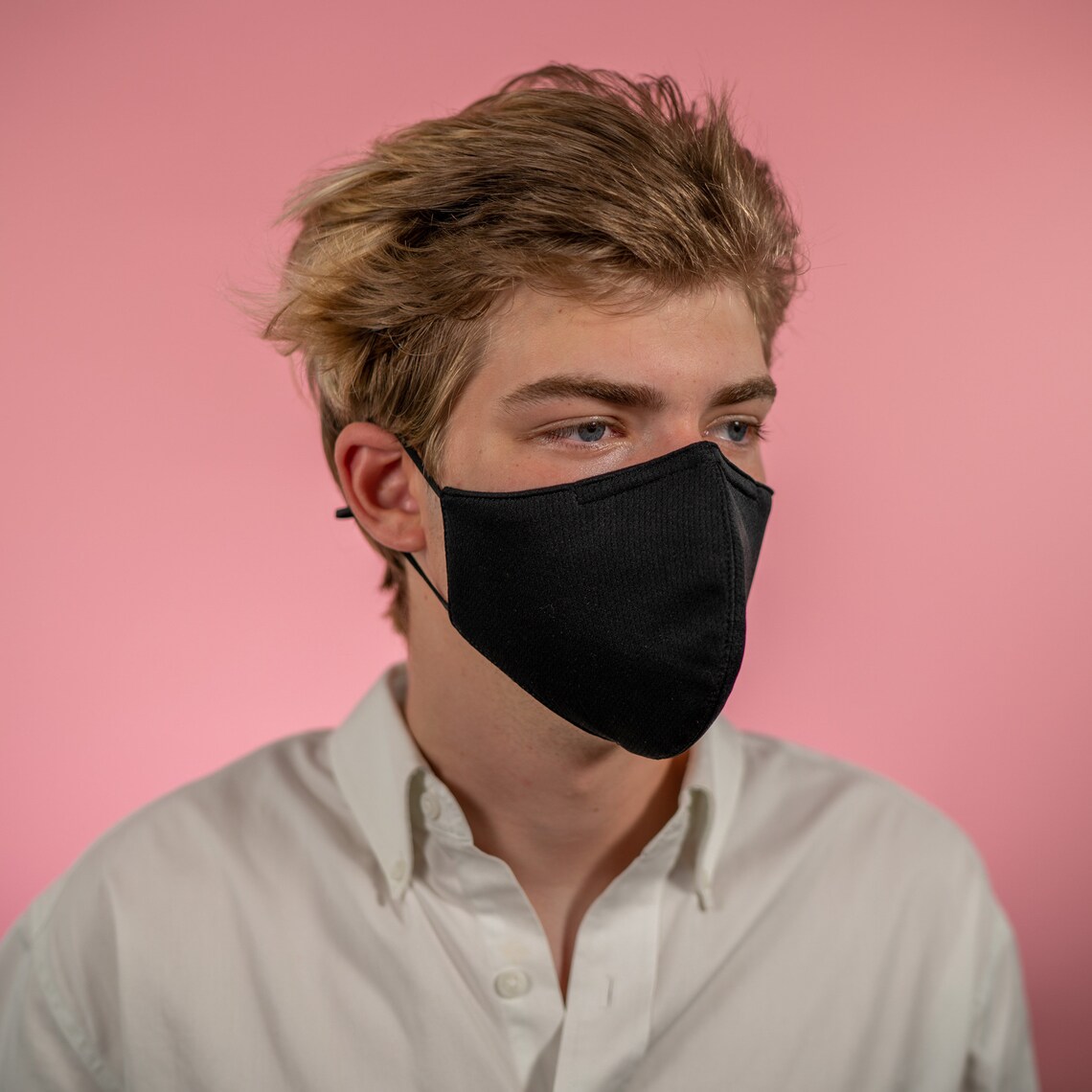 Solid Black Face Mask by V3RY Plain Black 3-Ply Non-Branded | Etsy