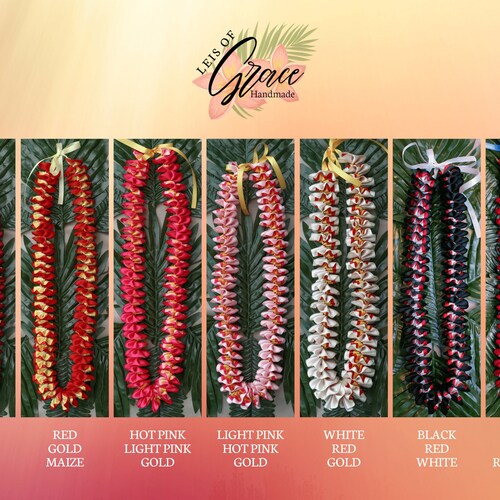 Handmade Ribbon Leis Blue Variations scroll Below for Other - Etsy