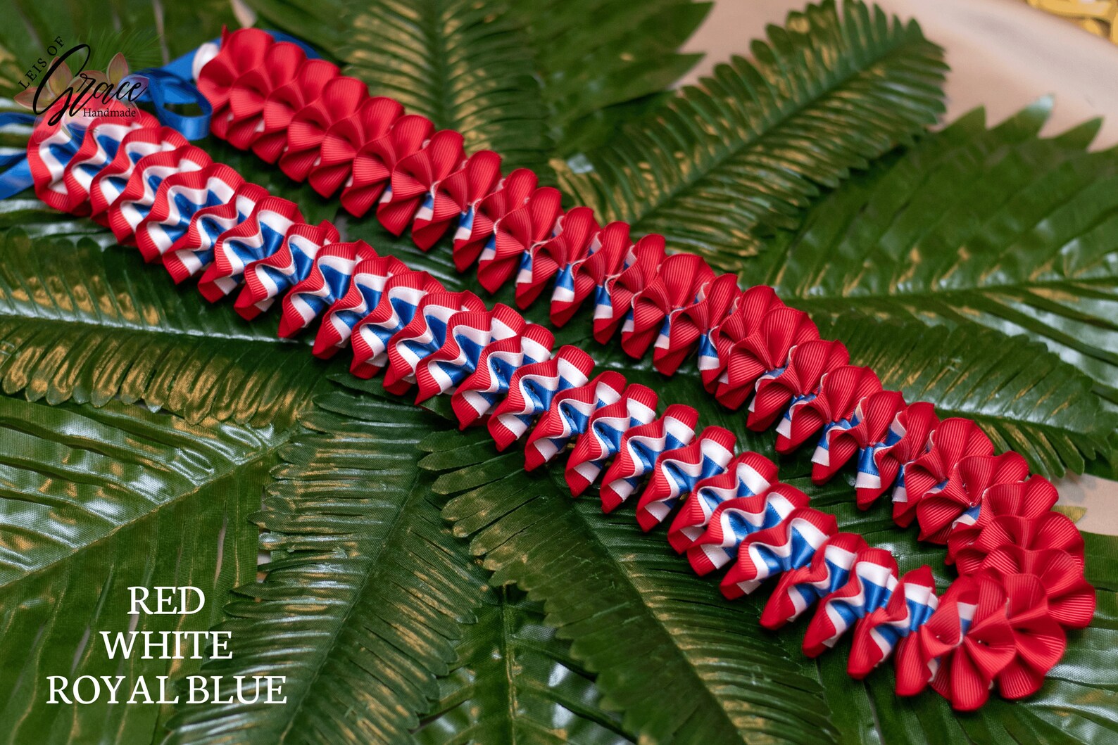 Handmade Ribbon Leis Red and Pink Variations scroll Below - Etsy