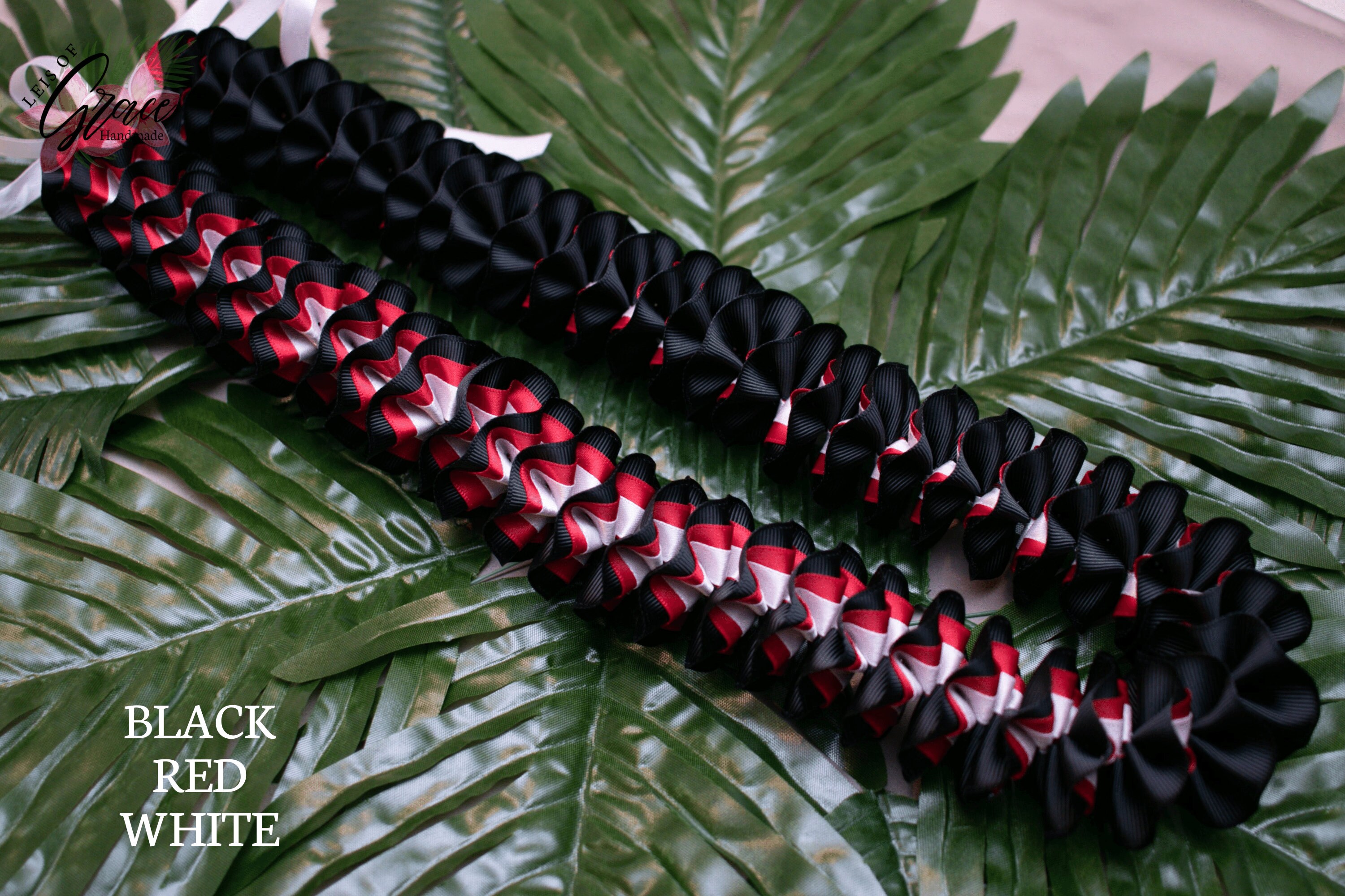 Handmade Ribbon Leis Red and Pink Variations scroll Below - Etsy