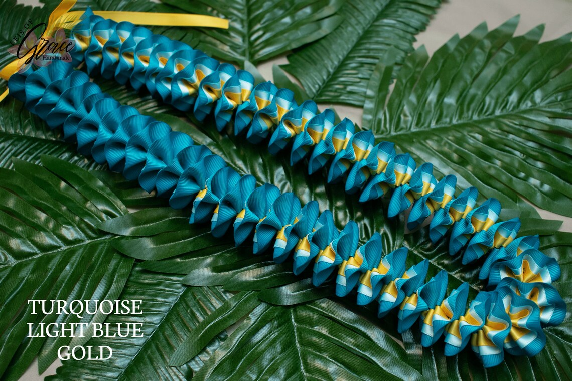 Handmade Ribbon Leis Blue Variations scroll Below for Other - Etsy