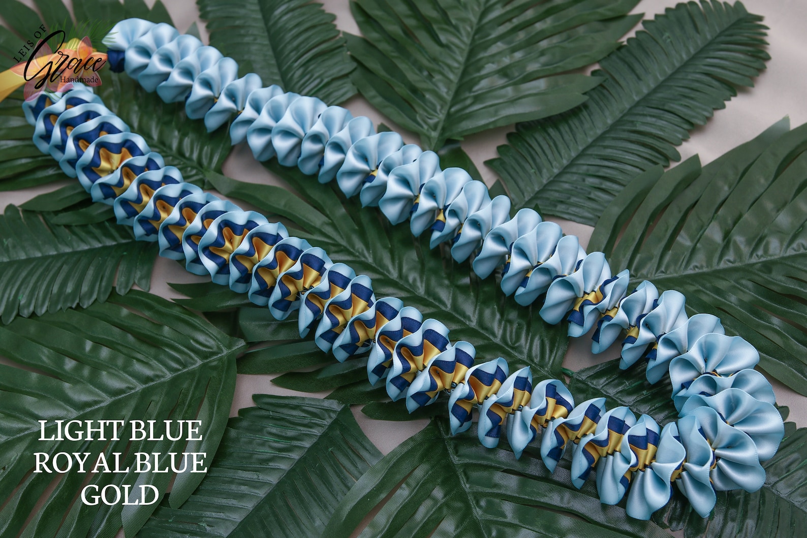 Handmade Ribbon Leis Blue Variations scroll Below for Other - Etsy