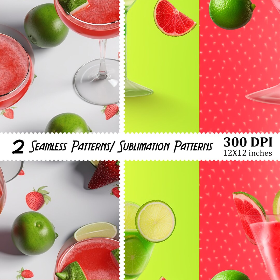 Seamless 4K Photorealistic Margarita Digital Pattern, Instant Download ...