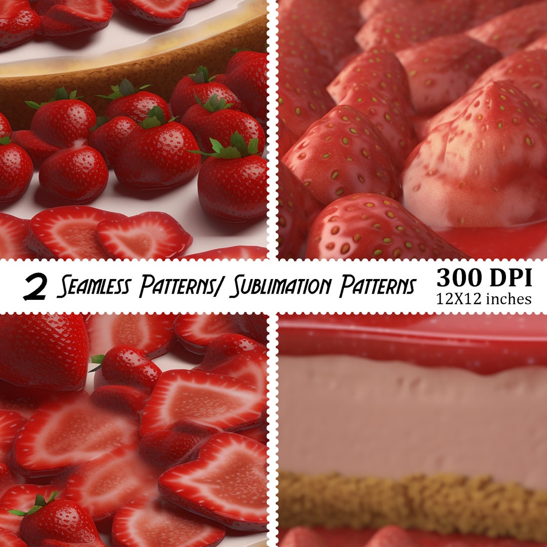 Seamless Photorealistic Cheesecake Digital Pattern, Instant Download ...