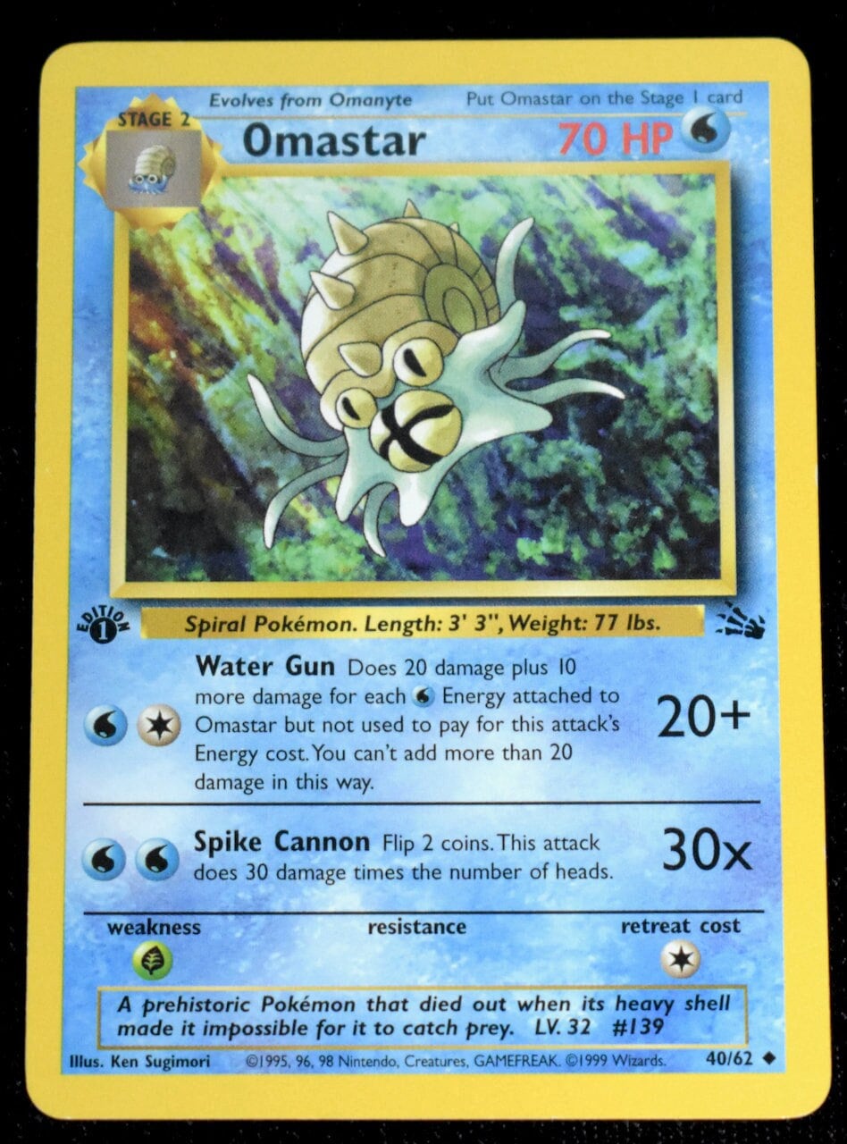 Omastar Pokemon Card