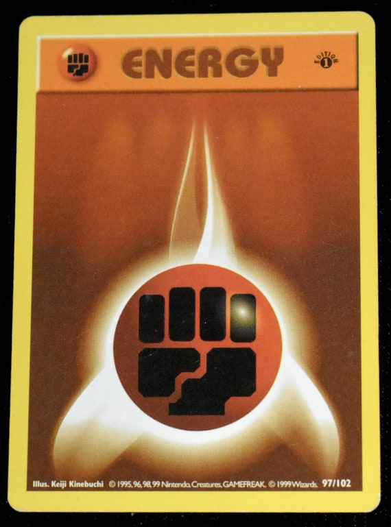Fighting Energy Base Set First Edition Pokemon Card 1999 - Etsy