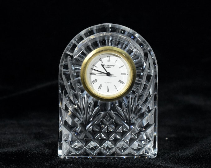 Clock, Waterford Crystal Desk/vanity Clock, Ireland - Etsy Clock, Waterford Crystal Desk/vanity Clock, Ireland - Etsy
