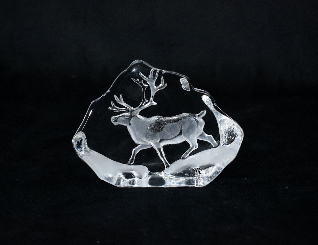 Mats Jonasson Maleras Swedish Crystal Moose Decor, Full Lead Crystal - Etsy