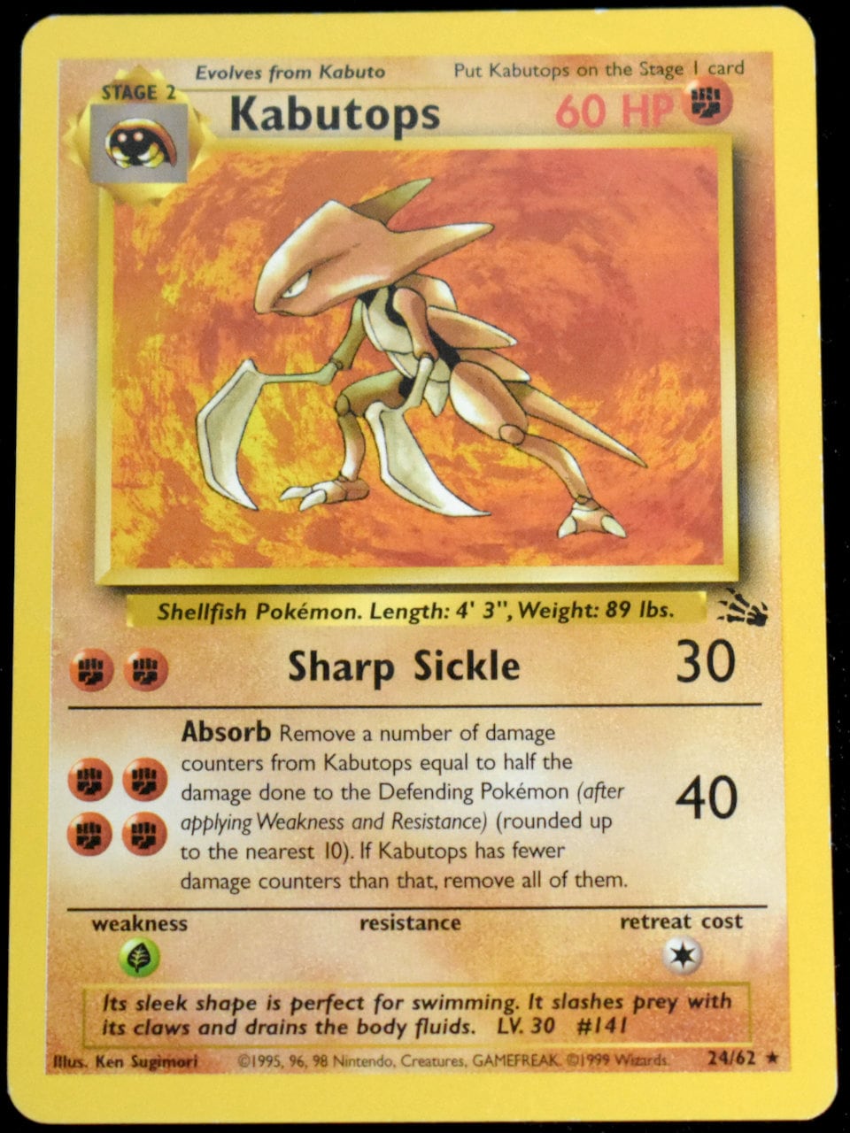 Kabutops Pokemon Card