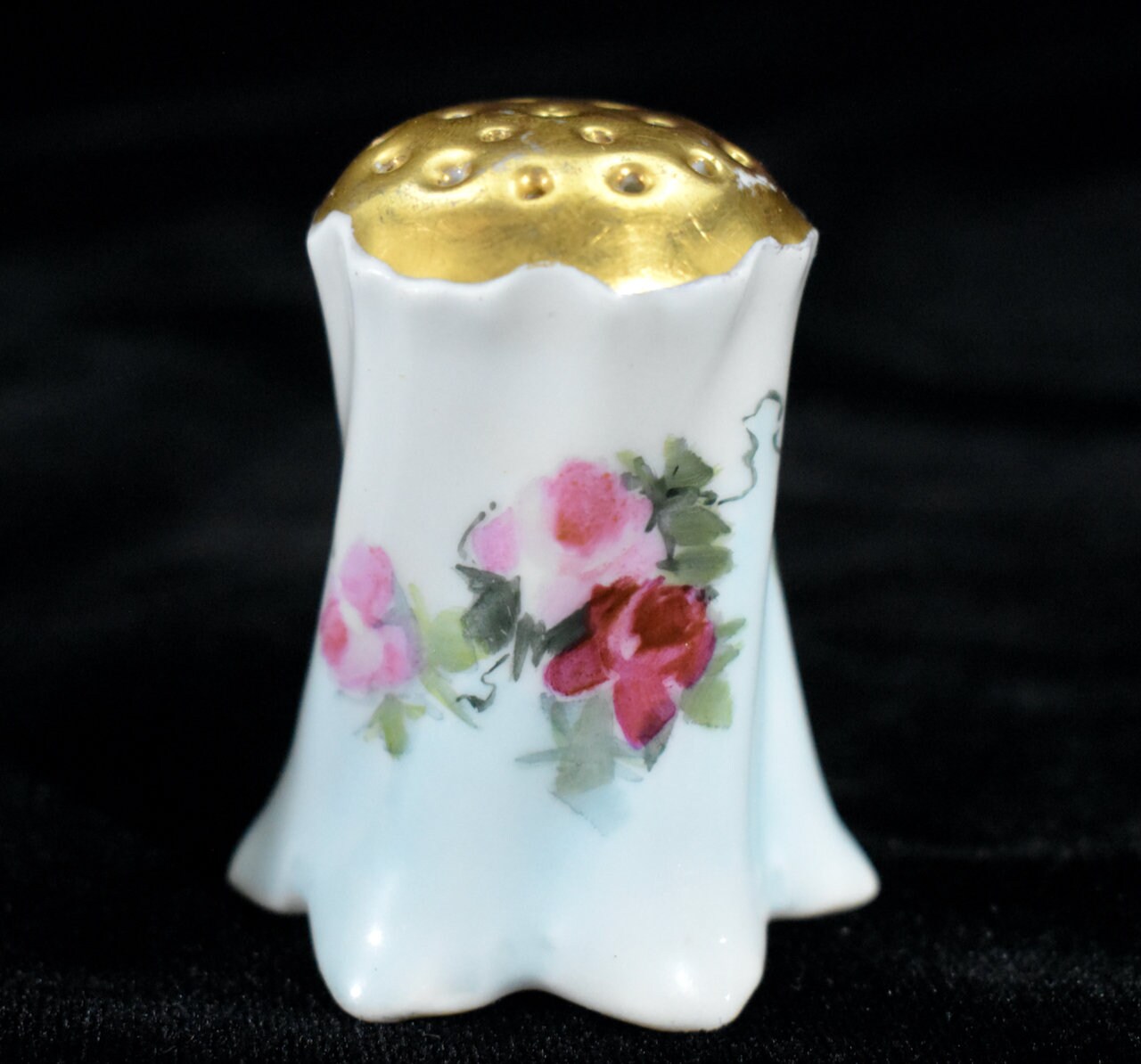 Salt and Pepper Decor Shakers Roses and Gold Tops No - Etsy