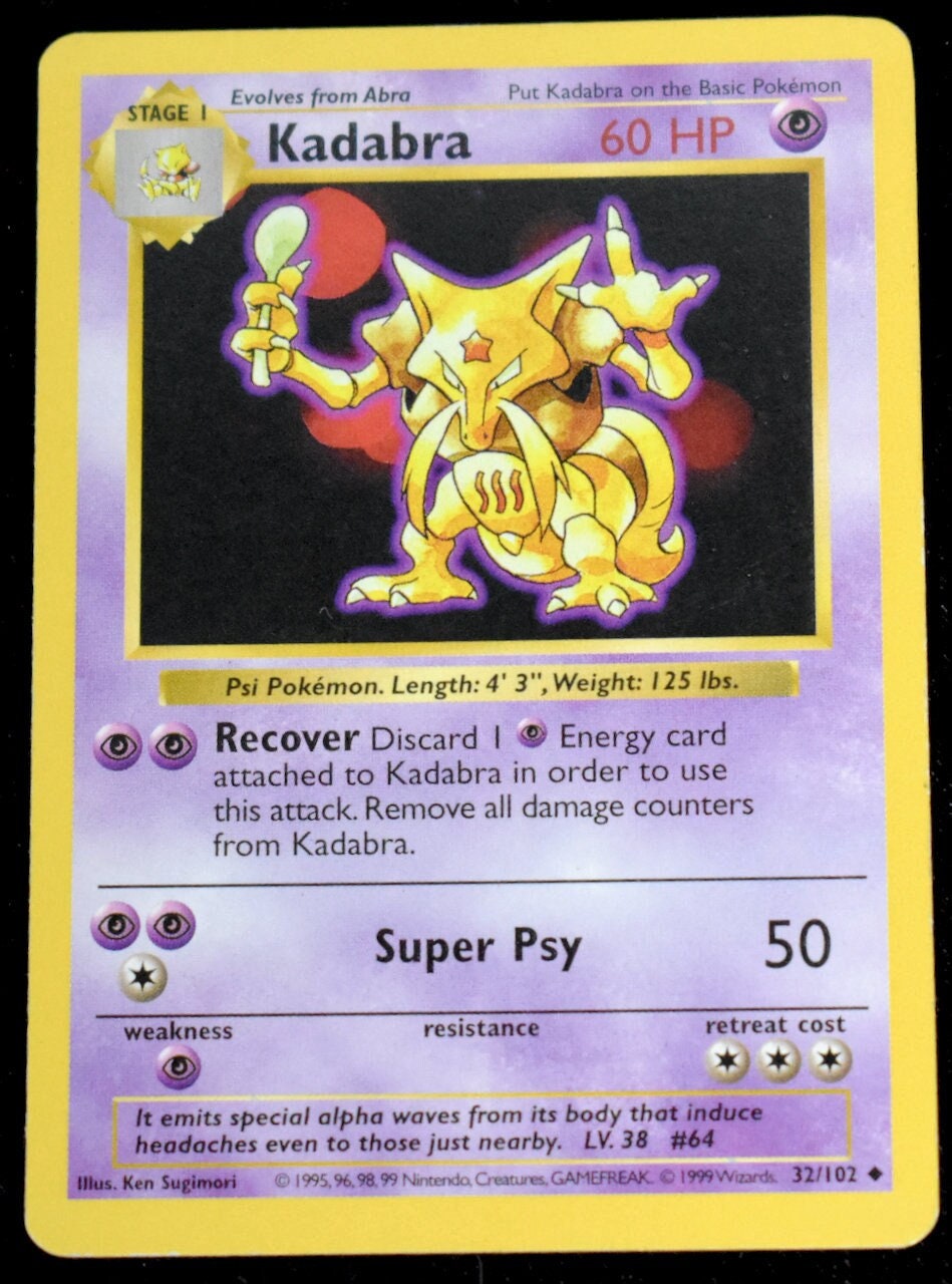 Kadabra Pokemon Card