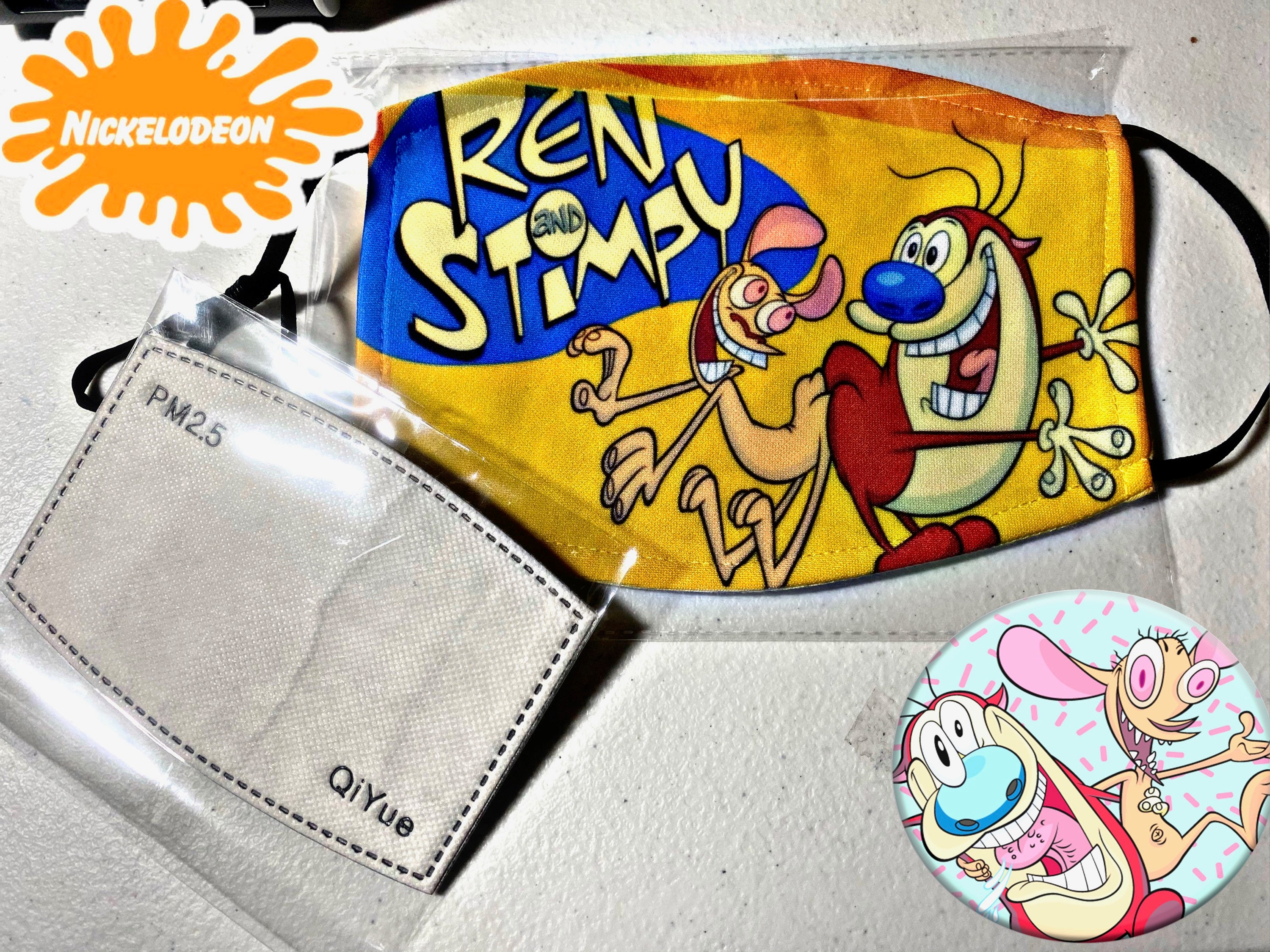 90s Face Mask ( Ren and Stimpy, Hey Arnold, Rocko’s Modern Life , Doug ...