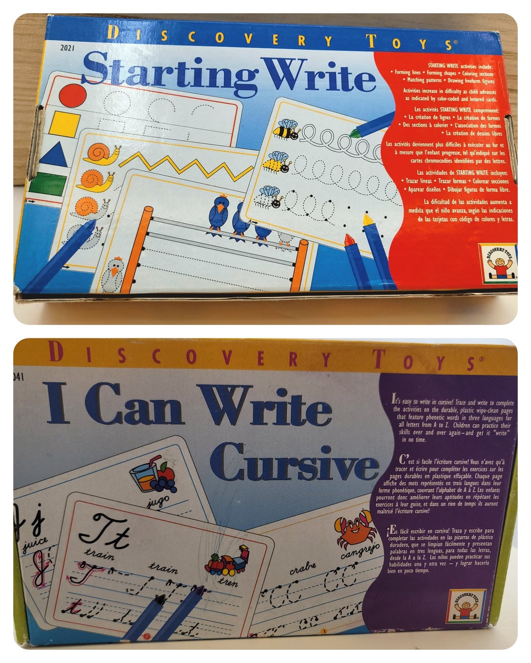 2 Vintage Discovery Toys Starting Write Pre-writing (new) & I Can Write ...