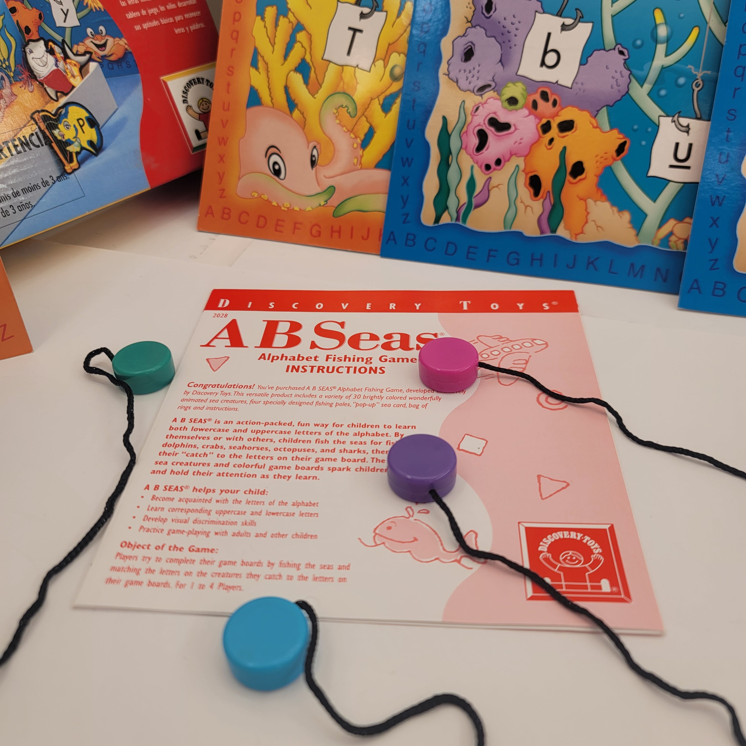 Discovery Toys (ABC) AB Seas Alphabet Fishing Game Educational 4+ All ...