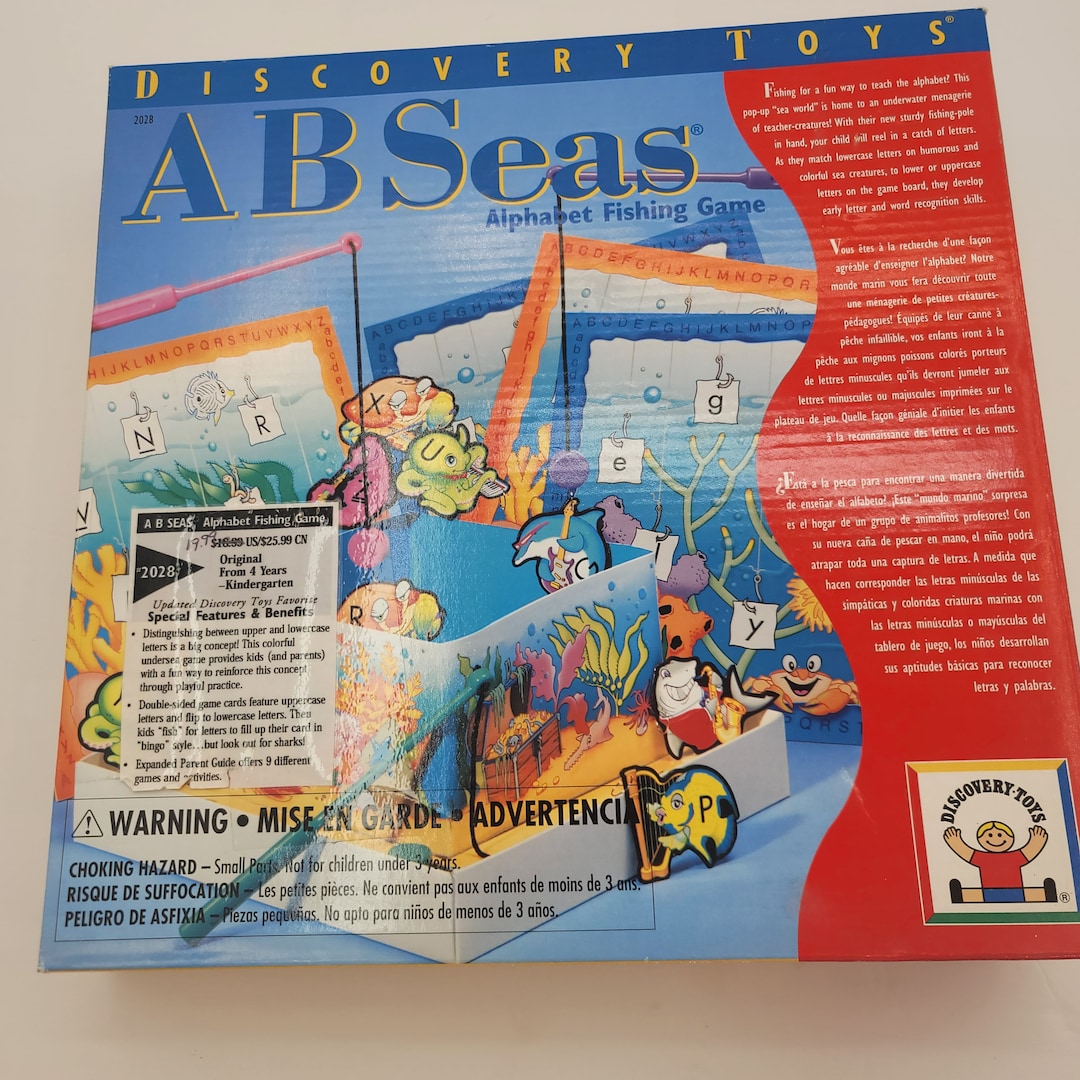 Discovery Toys (ABC) AB Seas Alphabet Fishing Game Educational 4+ All ...